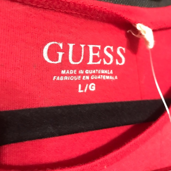 Guess | Tops | Nwt Guess Red Embellished Tshirt L | Poshmark